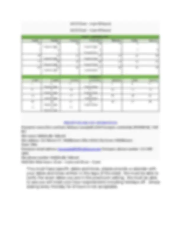 Practicum Site Information Form for Student Klade Hodge Jornyoun | Assignments Nursing | Docsity