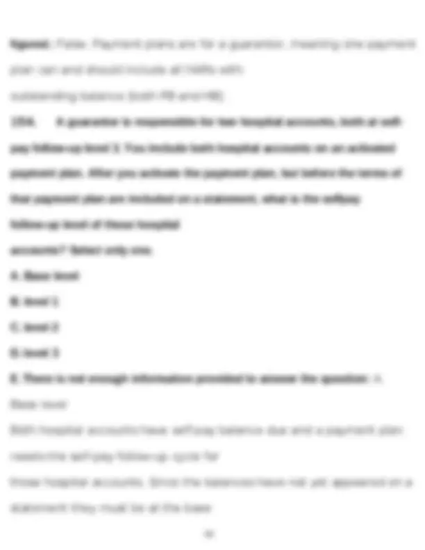 Hospital Billing and Accounts Receivable | Exams Medical Records | Docsity