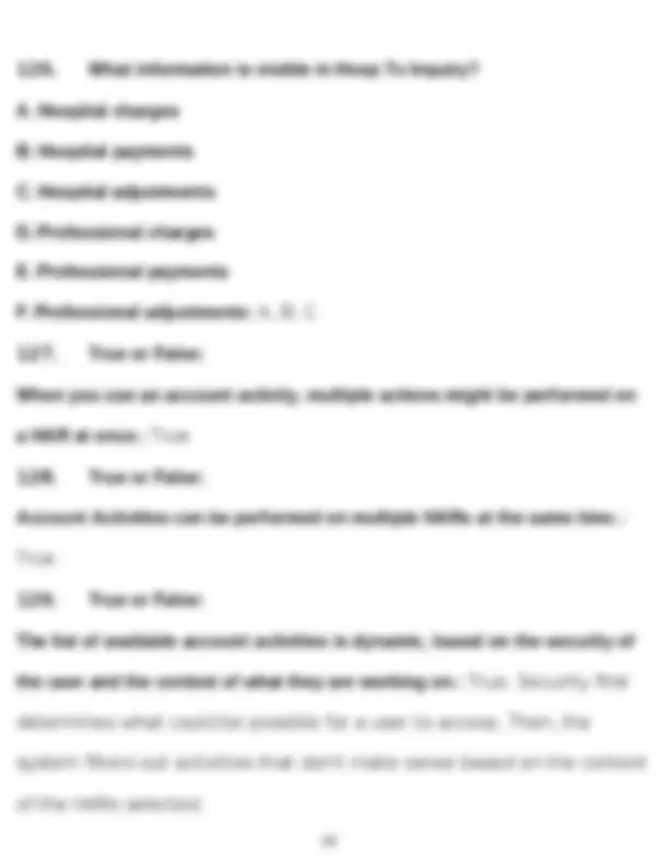 Hospital Billing and Accounts Receivable | Exams Medical Records | Docsity