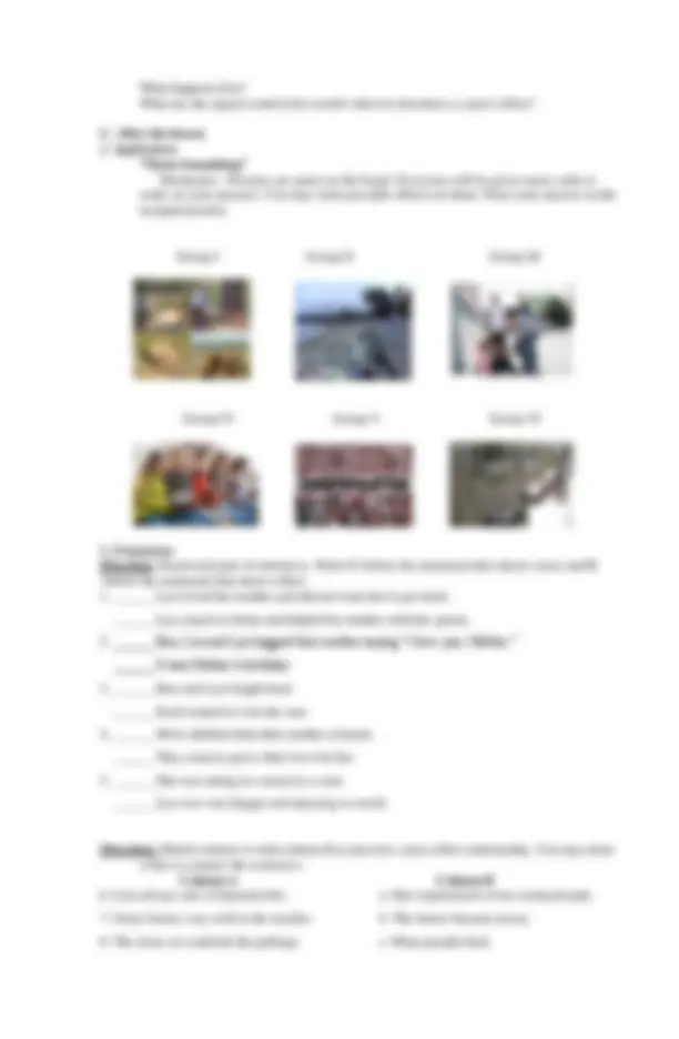 Lesson Plan: Distinguishing Cause and Effect Relationships in English 6 ...