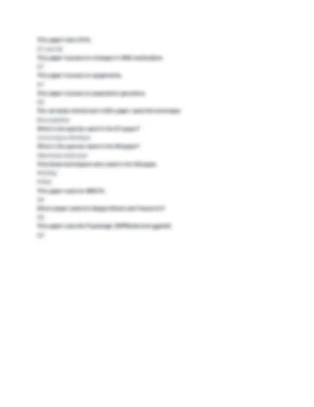 Genetic Analysis - Exam 3 Questions and Answers | Exams Genetics | Docsity