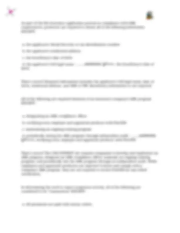 AML Exam Anti-Money Laundering WebCE – questions and answers | Exams Finance | Docsity