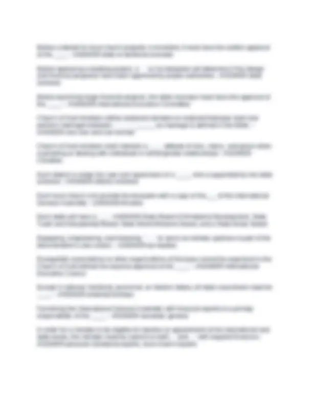 Church of God (Cleveland, Tennessee) Governance and Structure | Exams Theology | Docsity