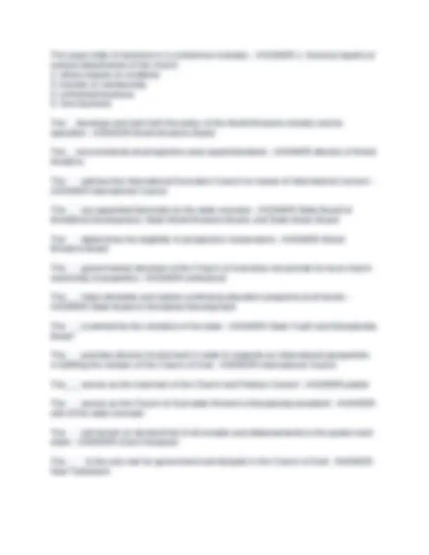 Church of God (Cleveland, Tennessee) Governance and Structure | Exams Theology | Docsity