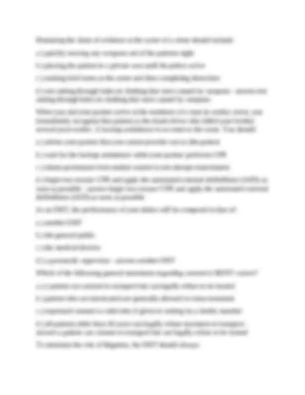 EMT Chapter 3 Quiz: Ethical and Legal Considerations | Exercises ...