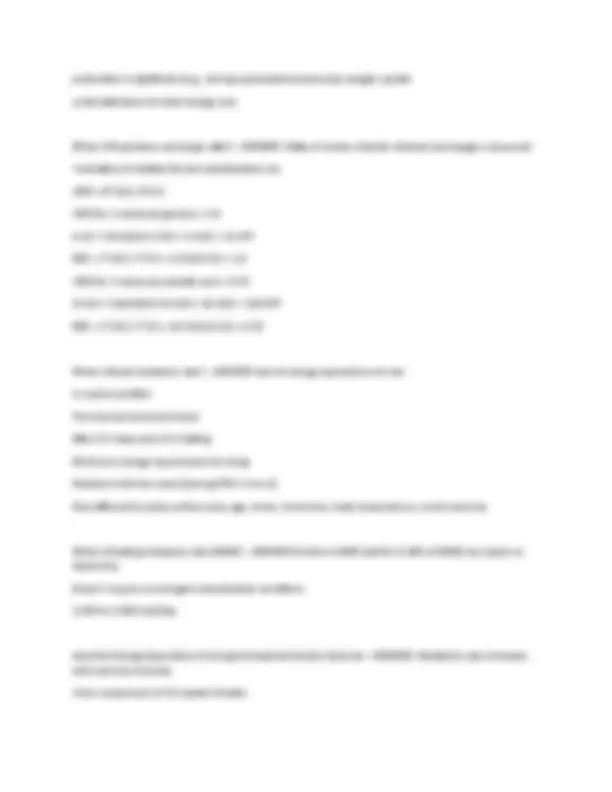 Exercise Physiology Exam Questions and Answers | Exams Nursing | Docsity