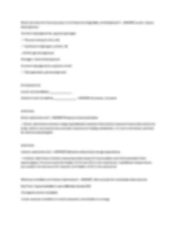 Exercise Physiology Exam Questions and Answers | Exams Nursing | Docsity