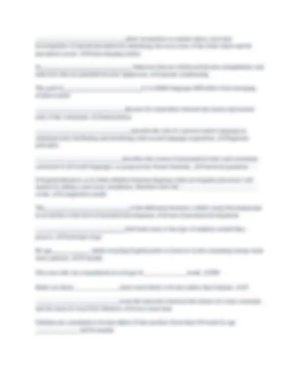 Speech & Language Development Quiz: Chapters 4-6 (Verified Answers) | Exams Speech-Language ...