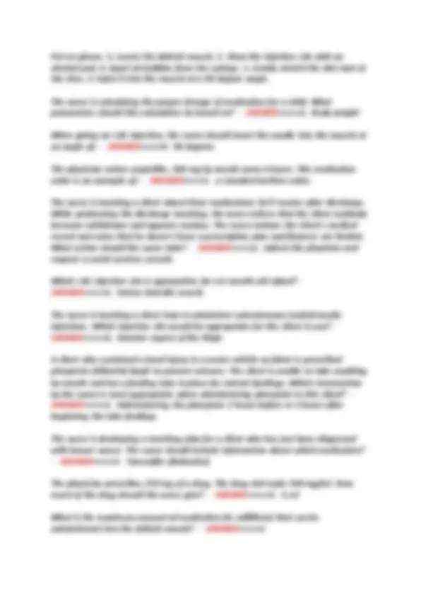 MEDICATION AND IV ADMINISTRATION EXAM WITH ACTUAL QUESTIONS AND CORRECT ...