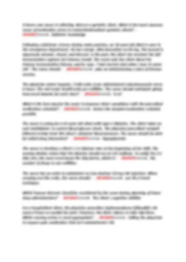 MEDICATION AND IV ADMINISTRATION EXAM WITH ACTUAL QUESTIONS AND CORRECT ...
