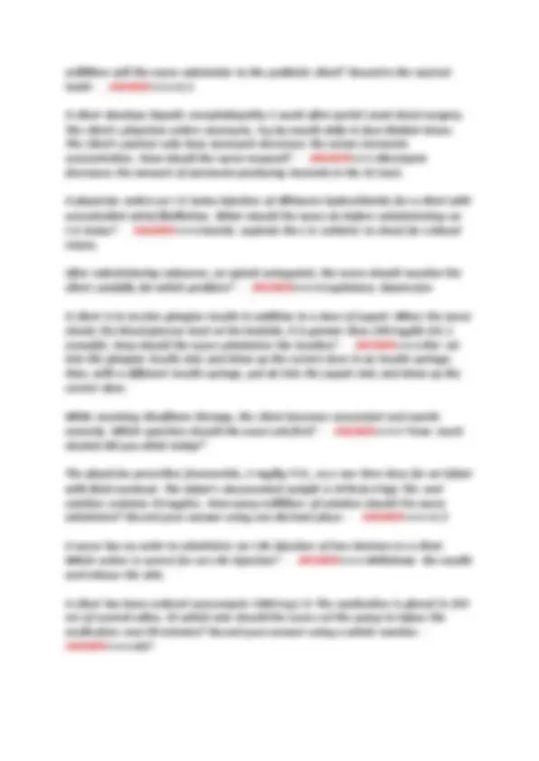 MEDICATION AND IV ADMINISTRATION EXAM WITH ACTUAL QUESTIONS AND CORRECT ...