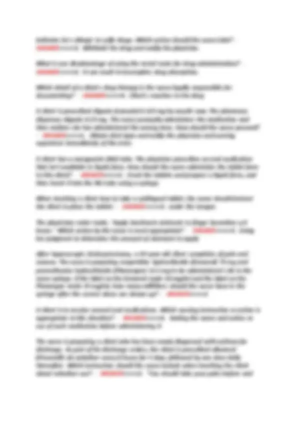 MEDICATION AND IV ADMINISTRATION EXAM WITH ACTUAL QUESTIONS AND CORRECT ...