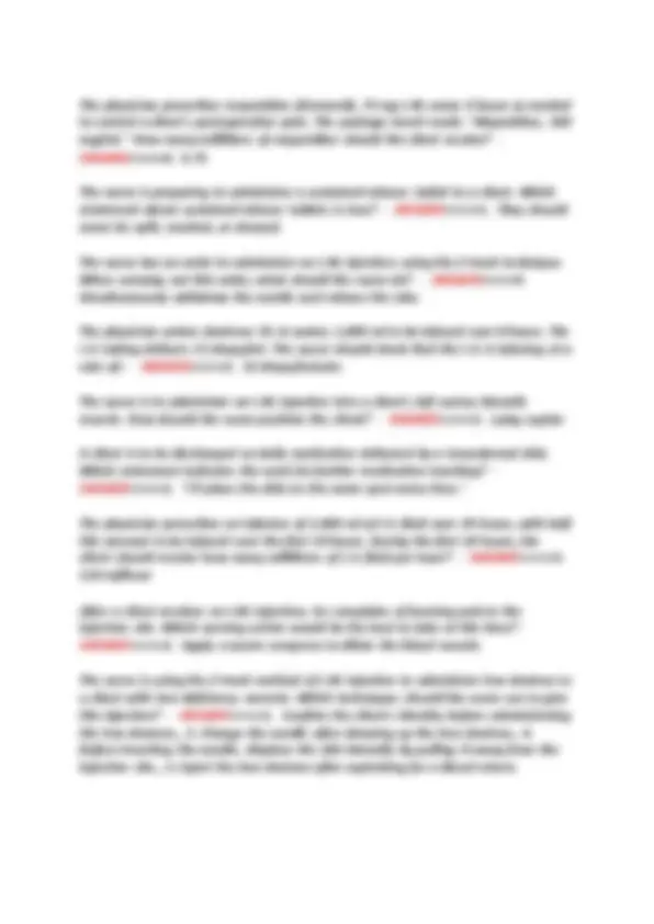 MEDICATION AND IV ADMINISTRATION EXAM WITH ACTUAL QUESTIONS AND CORRECT ...