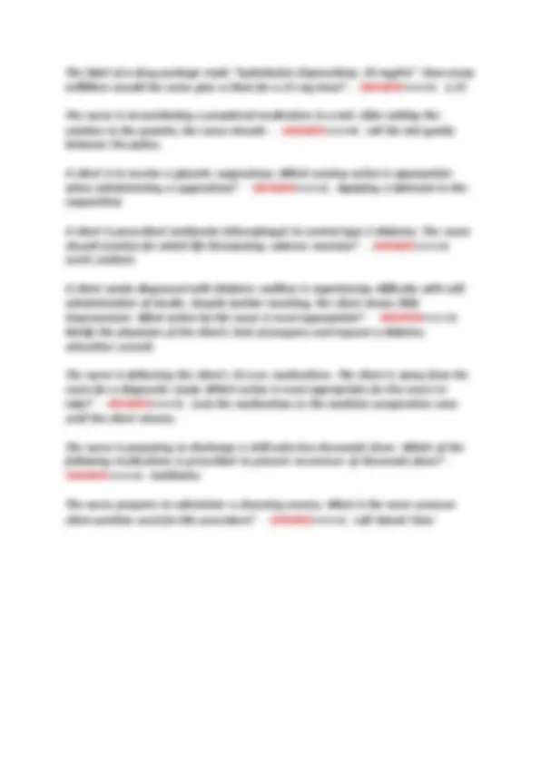 MEDICATION AND IV ADMINISTRATION EXAM WITH ACTUAL QUESTIONS AND CORRECT ...