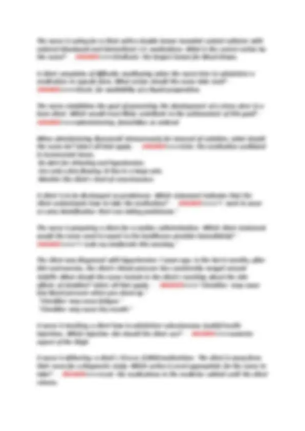 MEDICATION AND IV ADMINISTRATION EXAM WITH ACTUAL QUESTIONS AND CORRECT ...