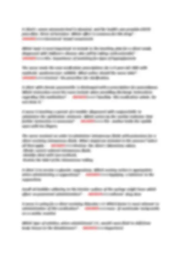MEDICATION AND IV ADMINISTRATION EXAM WITH ACTUAL QUESTIONS AND CORRECT ...