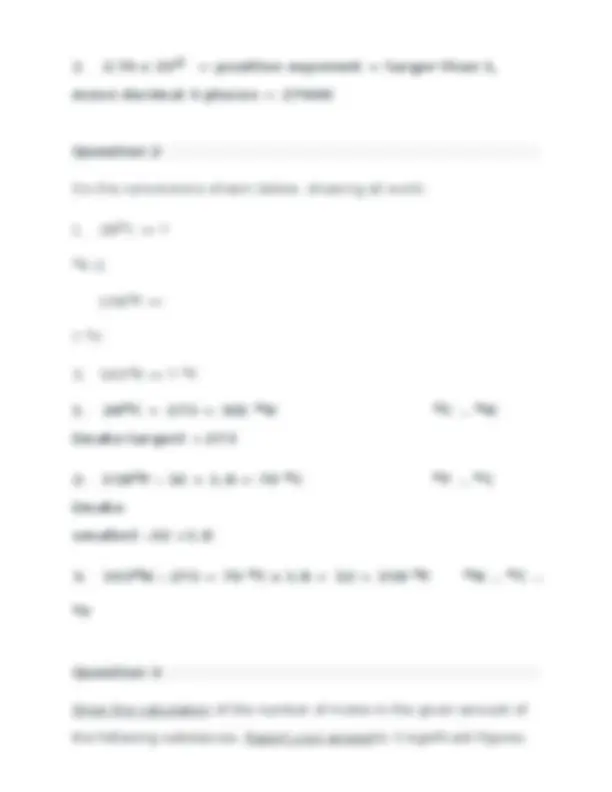 CHEM 103: Final Exam Study Guide with Answers | Exams Chemistry | Docsity