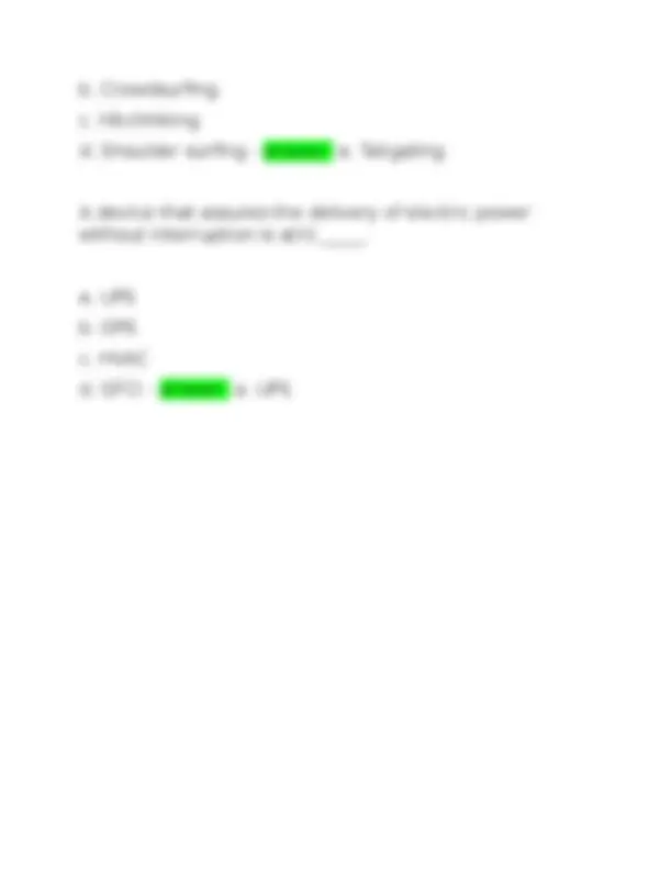 Quiz Module 12 Information Security Maintenance. | Exams Biology | Docsity