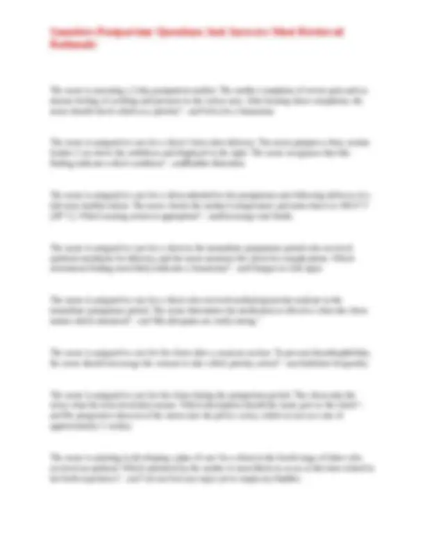 Postpartum Care: Questions and Answers for Nurses | Exams Nursing | Docsity