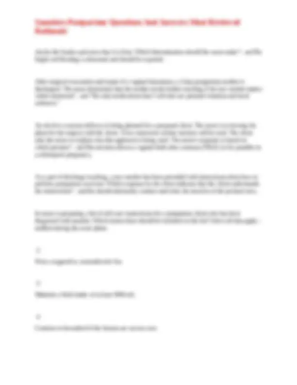 Postpartum Care: Questions and Answers for Nurses | Exams Nursing | Docsity