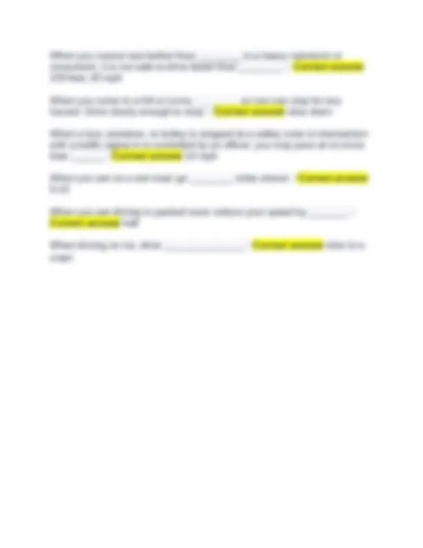 California DMV Permit Test Practice: Speed Limits | Exams Civil ...