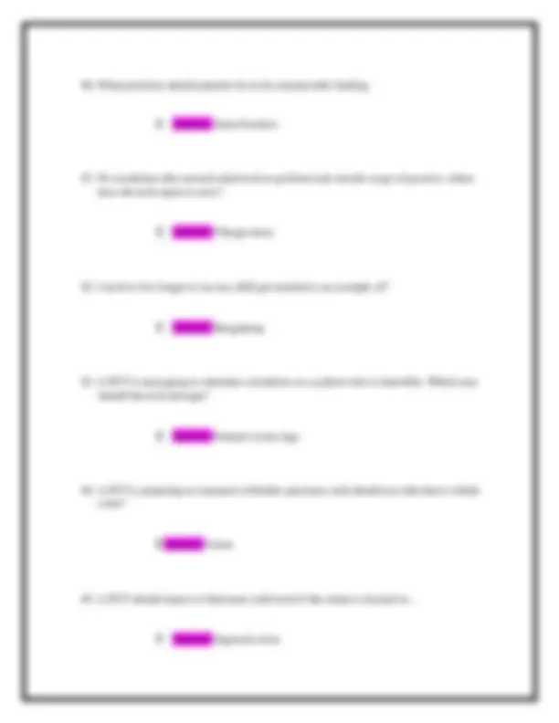 Patient Care Technician (PCT) Certification Exam Questions and Answers ...