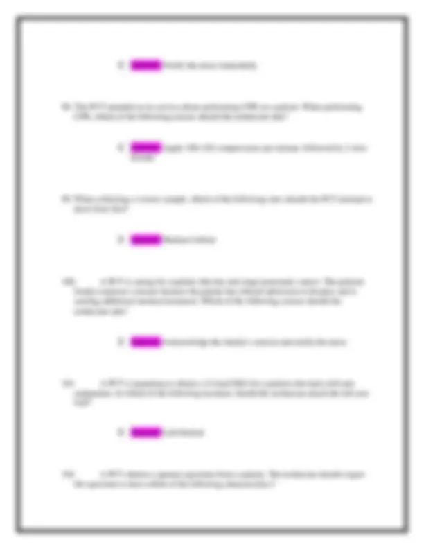 Patient Care Technician (PCT) Certification Exam Questions and Answers ...