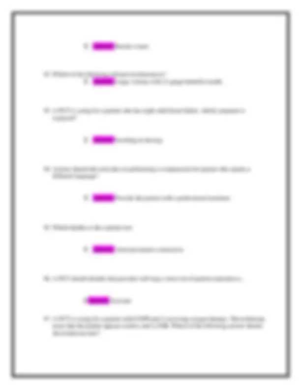 Patient Care Technician (PCT) Certification Exam Questions and Answers ...