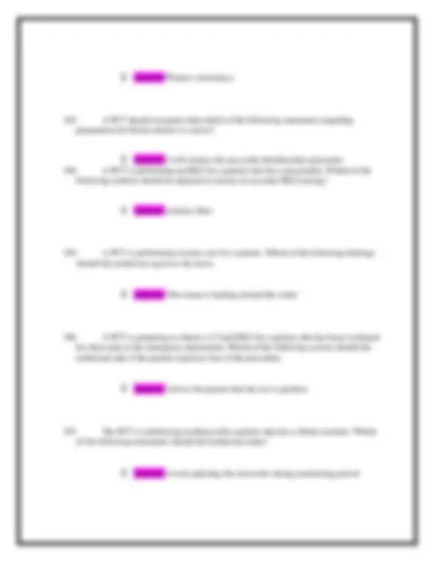 Patient Care Technician (PCT) Certification Exam Questions and Answers ...