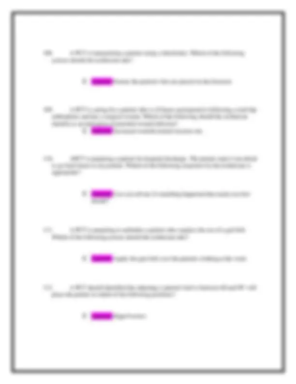 Patient Care Technician (PCT) Certification Exam Questions and Answers ...