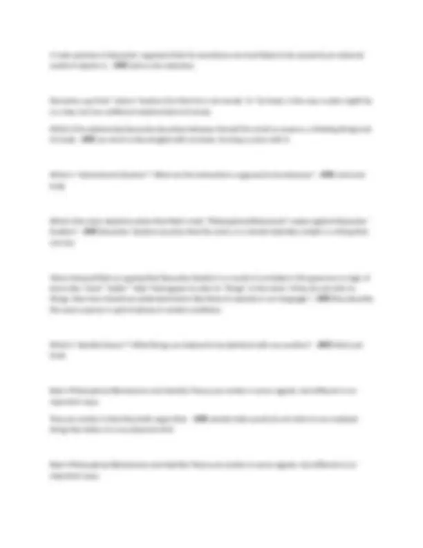 Philosophy Final Exam Practice Questions And Answers | Exams Philosophy ...