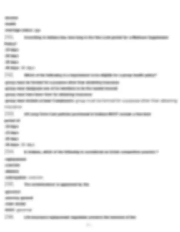 Insurance Exam Questions with Correct Solved Answers | Exams Insurance ...