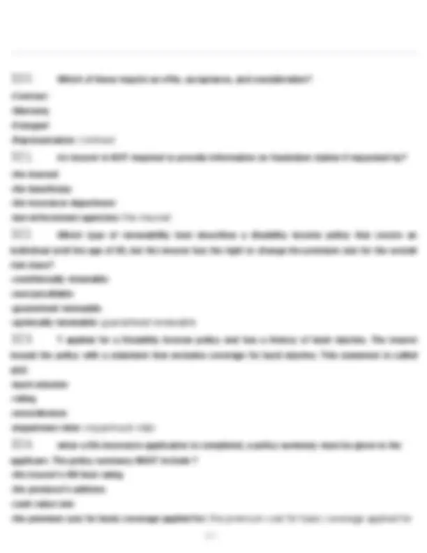 Insurance Exam Questions with Correct Solved Answers | Exams Insurance ...