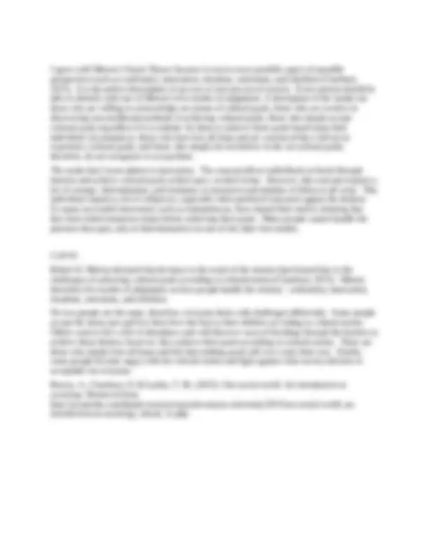 SOC 102 Topic 3 Discussion Question 2 GCU | Assignments Sociology | Docsity