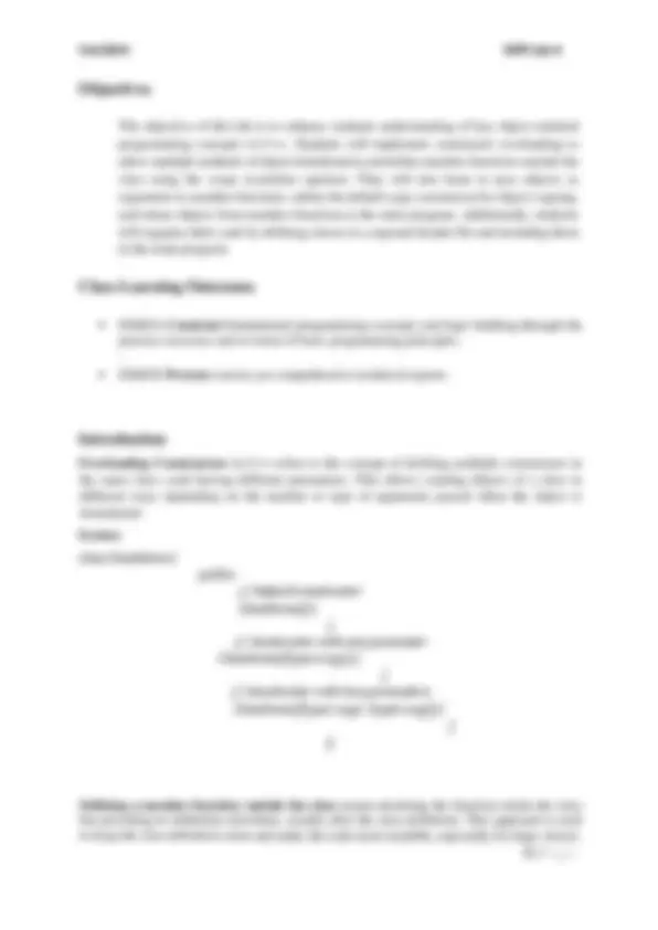 Object-Oriented Programming (OOP) Lab-4: Classes and Objects II ...