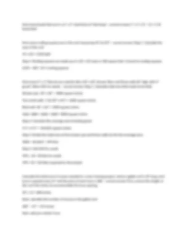 Construction Math Exercises and Solutions | Exams Mathematics | Docsity