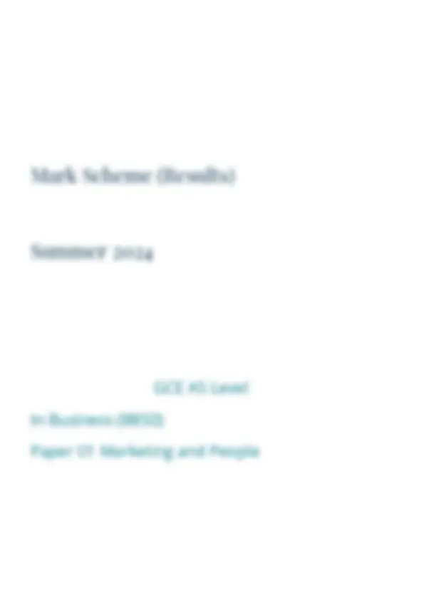 Pearson Edexcel 2024 MERGED QUESTION PAPER & MARK SCHEMEIn Business ...