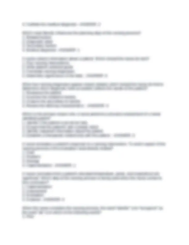 Nursing Process Practice Questions with Correct Detailed Answers ...