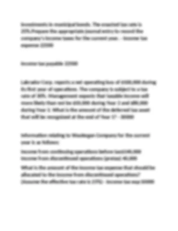 Deferred Tax Assets and Liabilities: Accounting for Temporary ...