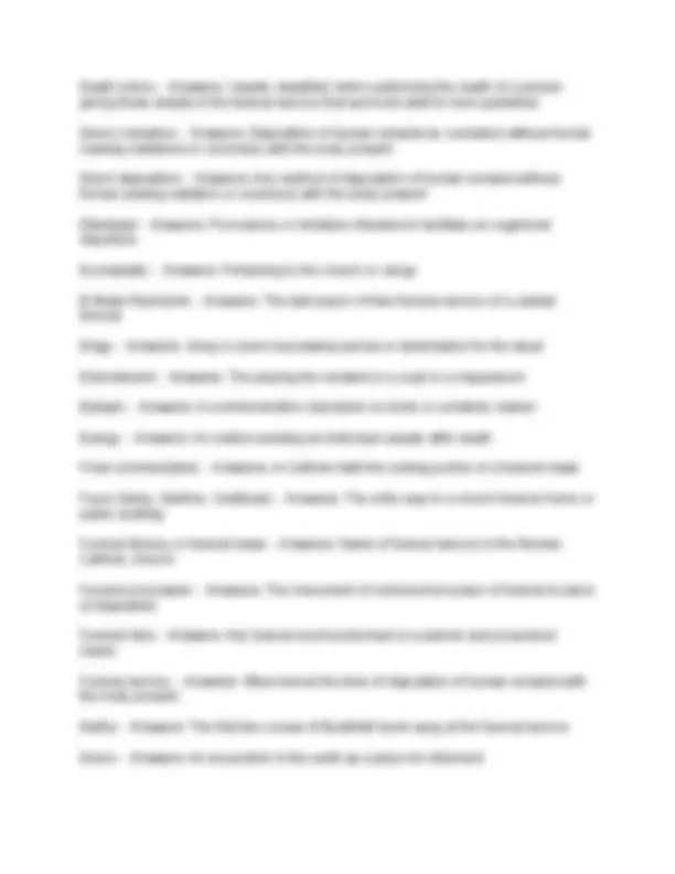 Funeral Directing Final Exam Glossary | Exams Social Sciences | Docsity