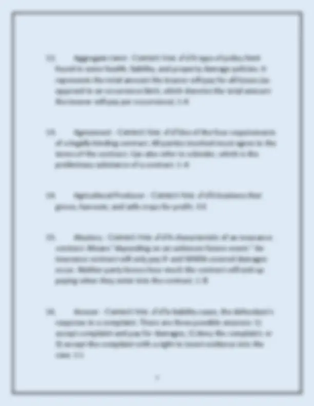 Insurance Glossary and Definitions: A Comprehensive Guide for Students ...