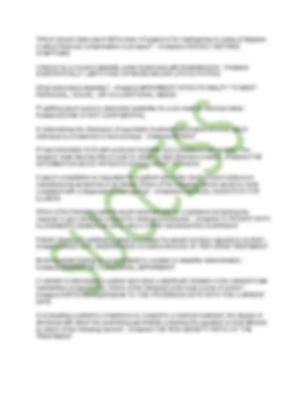 Biostatistics: Multiple Choice Questions and Answers | Exams Nursing | Docsity