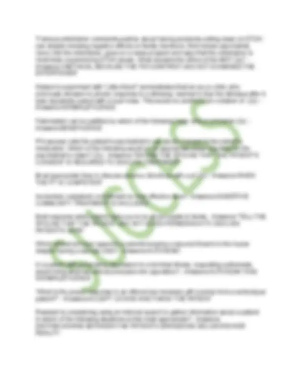 Biostatistics: Multiple Choice Questions and Answers | Exams Nursing | Docsity