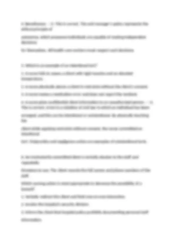 Ethical Frameworks in Psychiatric-Mental Health Nursing: MCQs | Exams ...