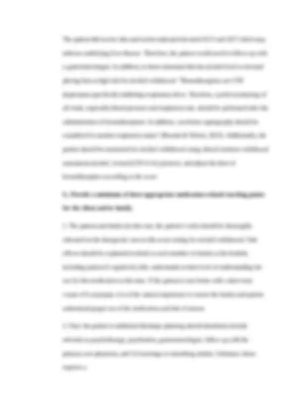 NR 546 Week 5 Case Study; Lorazepam for Alcohol use Disorder and Major Depressive Disorder ...