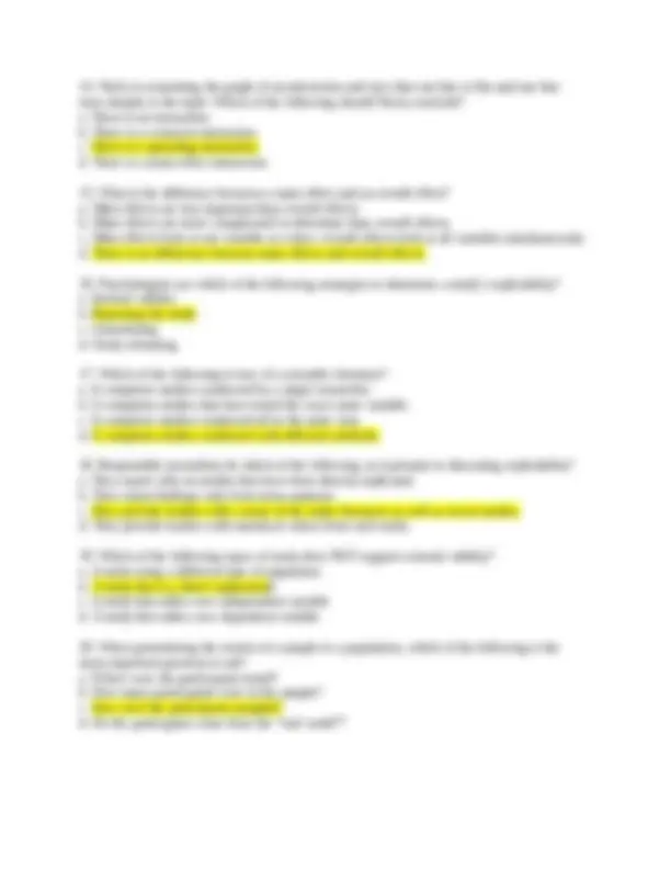 PSY 260 Topic 7 Exam 4 - Onground | Assignments Psychology | Docsity