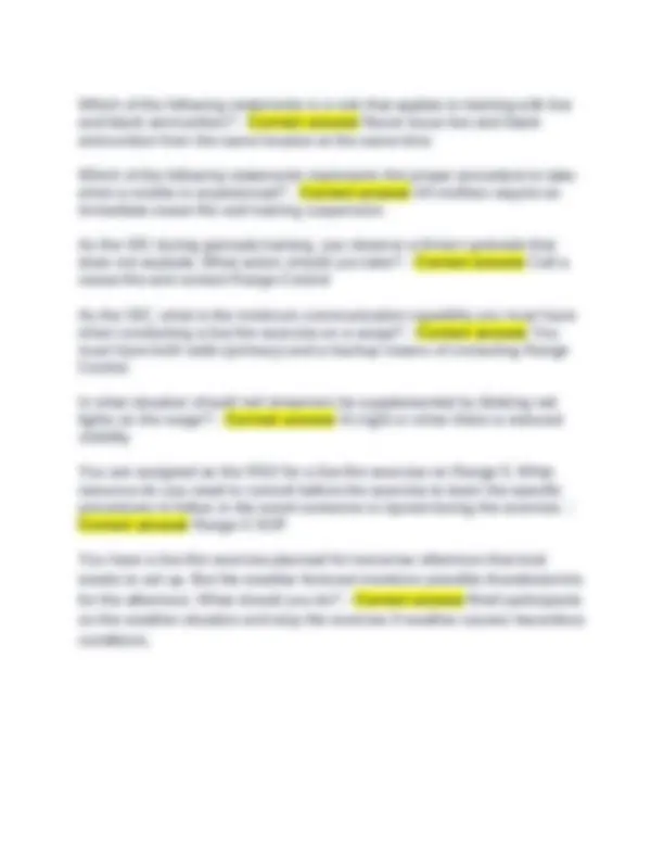 Range Safety Course Questions and Answers. | Exams Military Strategy ...