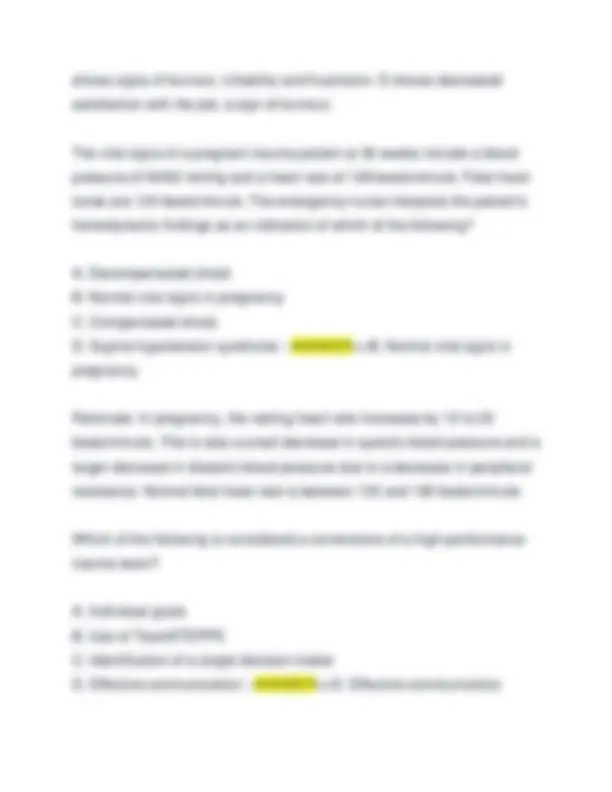 TNCC ENA 9th Edition Pre Test questions with answers | Exams Nursing ...