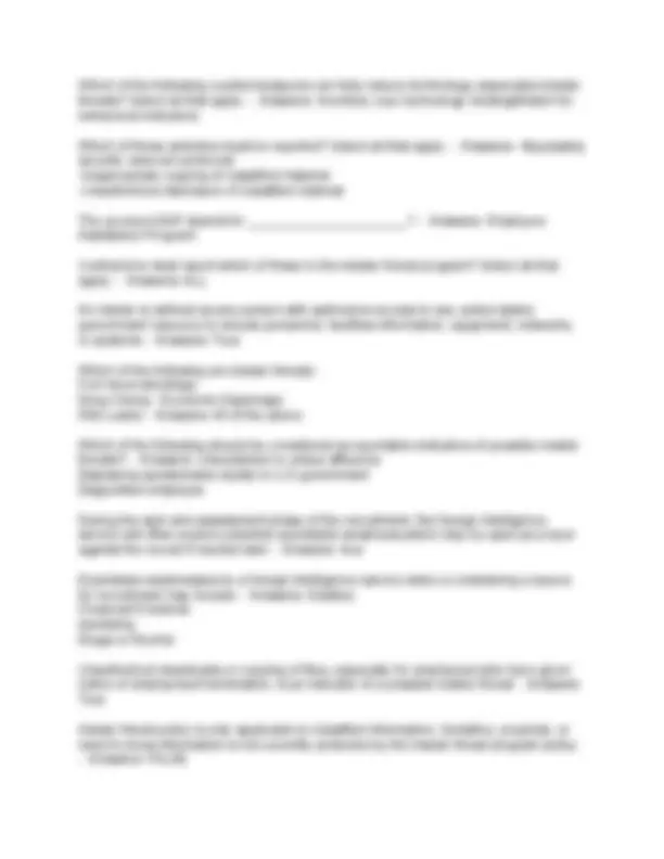 NSIDER THREAT AWARENESS EXAM QUESTIONS AND NSWERS | Exams Social ...