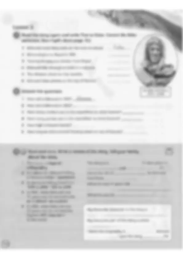 Tiger 6 unit 2 ejercicios de repaso | Ejercicios de Inglés | Docsity